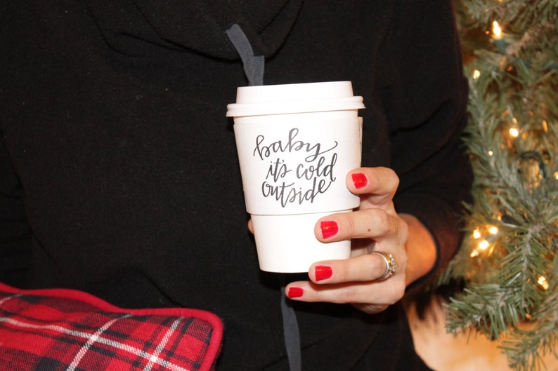 Baby It's Cold Outside Coffee Sleeve Christmas Winter | Etsy