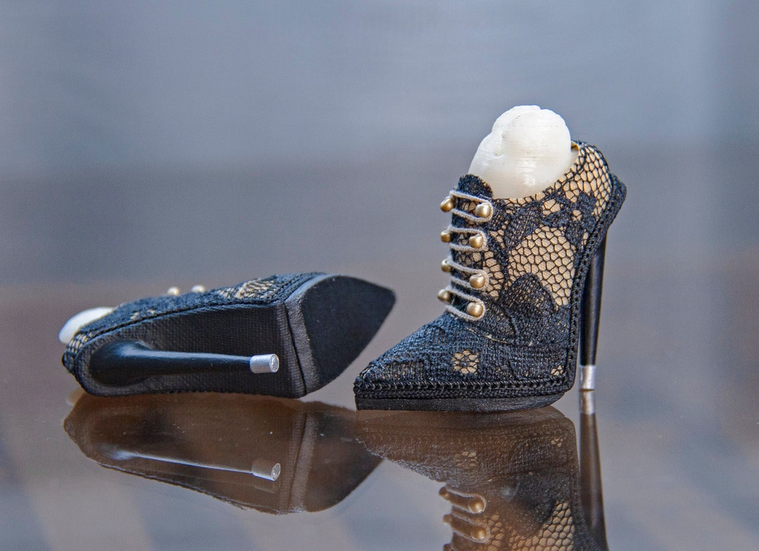 Shoes for Pashapasha New York (black Lace Boot) - Etsy