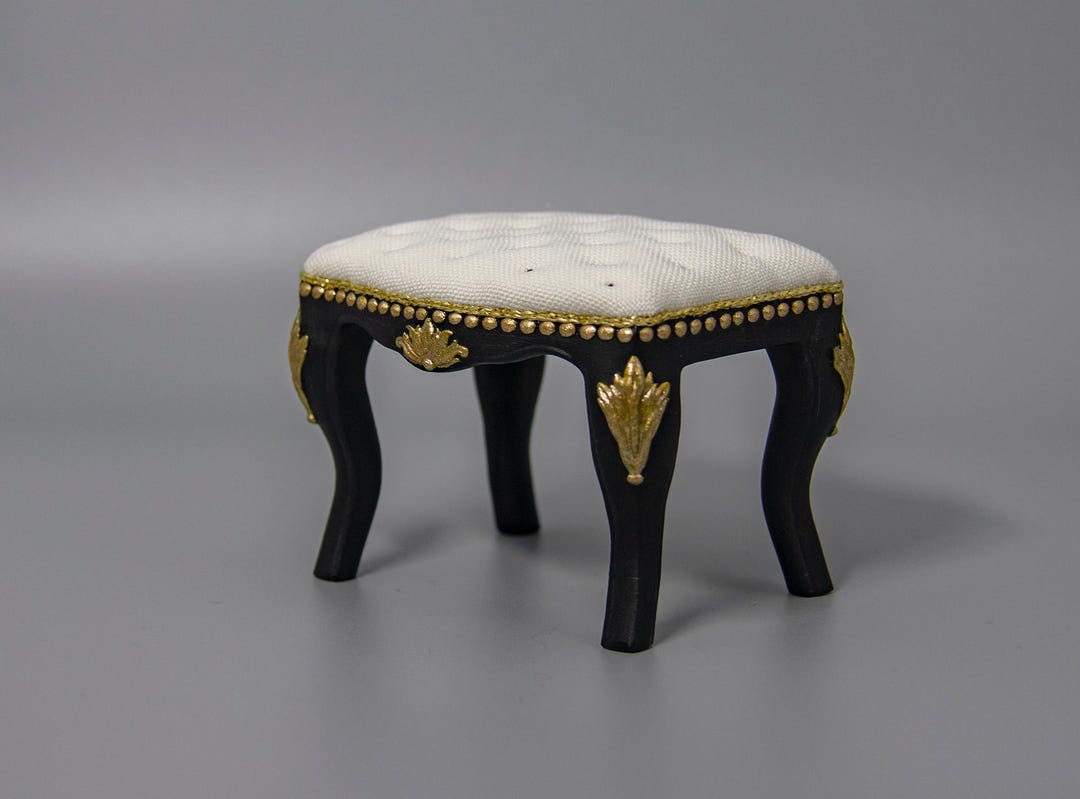 Ottoman for BJD 1:4 Dolls, 1/4 Doll Furniture (super Light Beige/gold ...