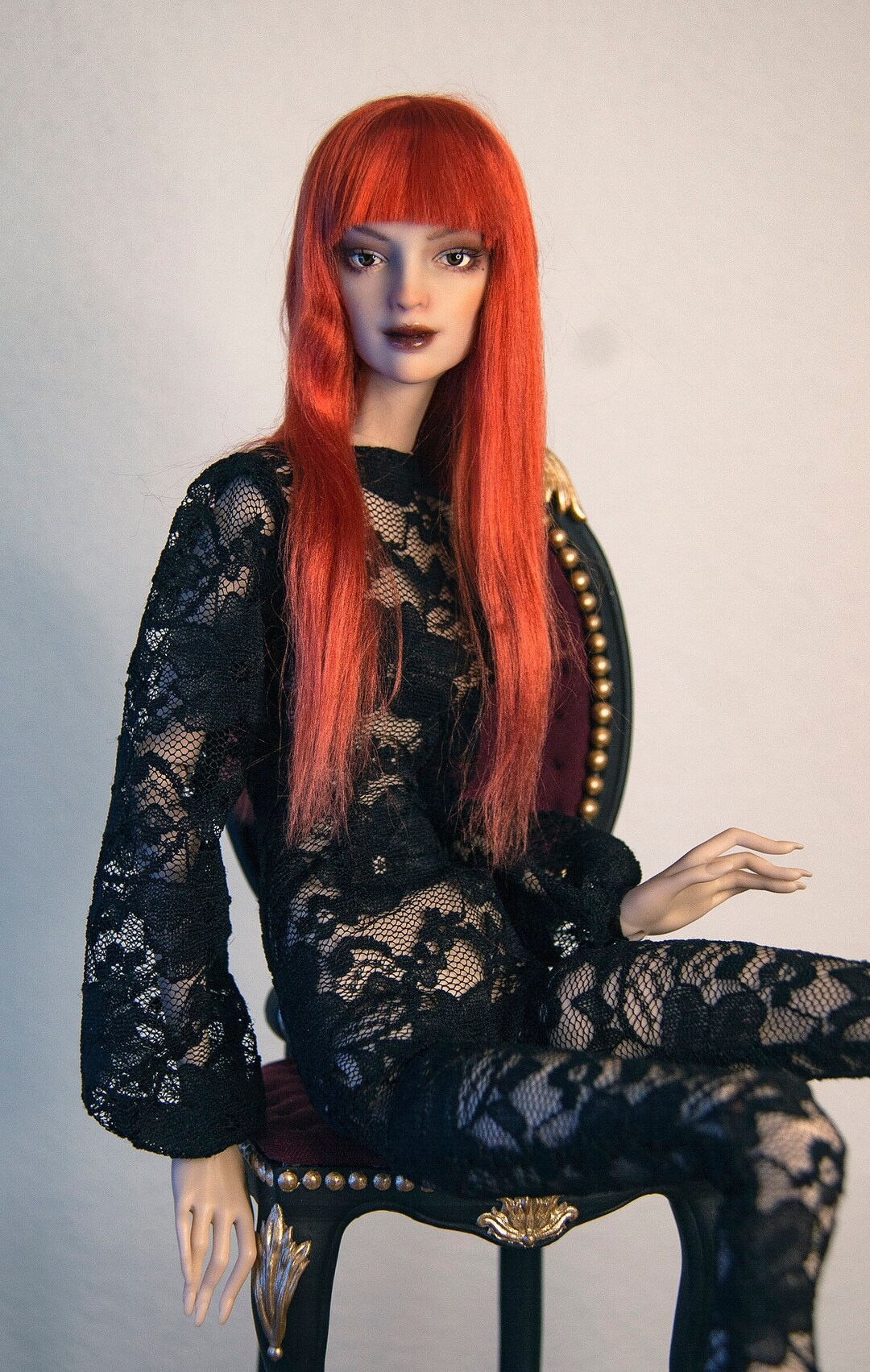 Full Set Resin BJD Doll 1/4 Poppy red Black Lace layaway - Etsy UK