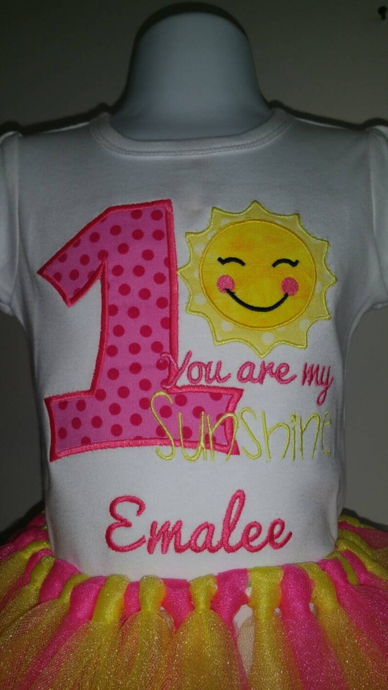 Pink Chevron Sunshine Birthday Outfit - Etsy