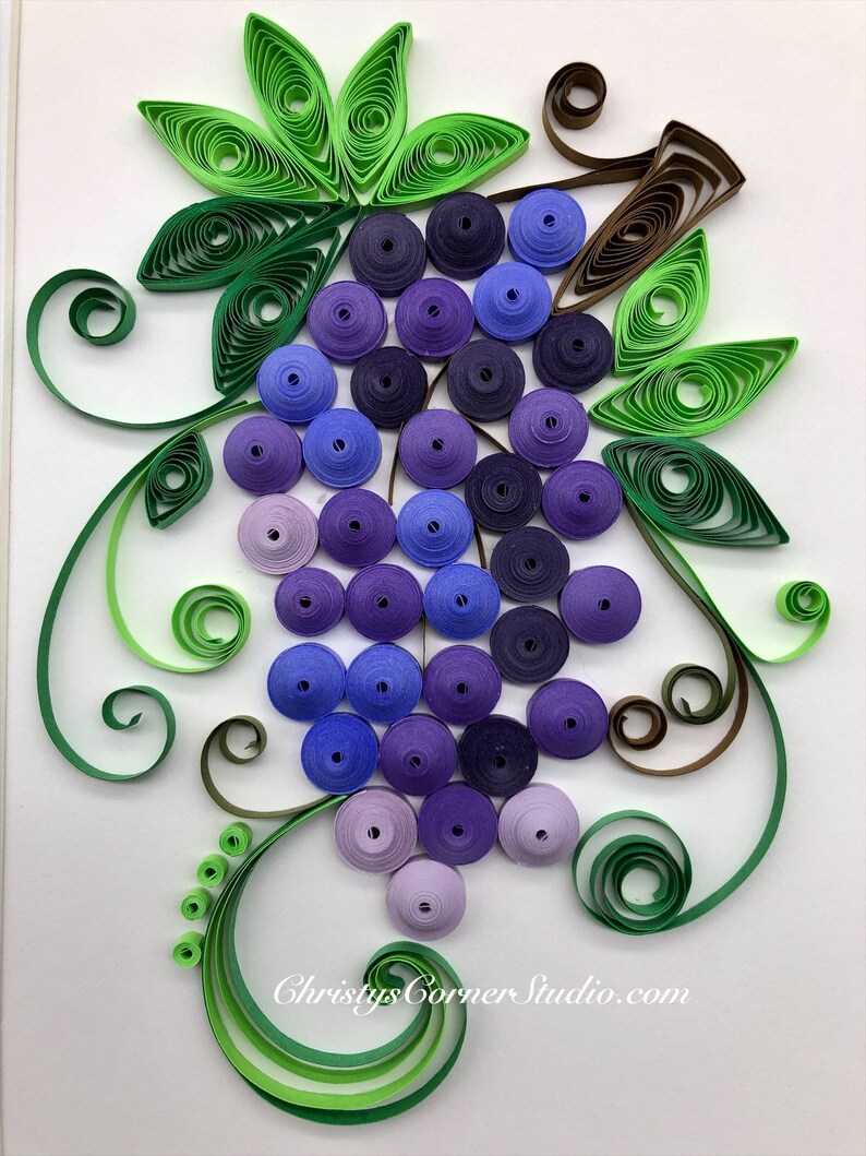 Quilled Purple Grapes Framed Artwork - Etsy
