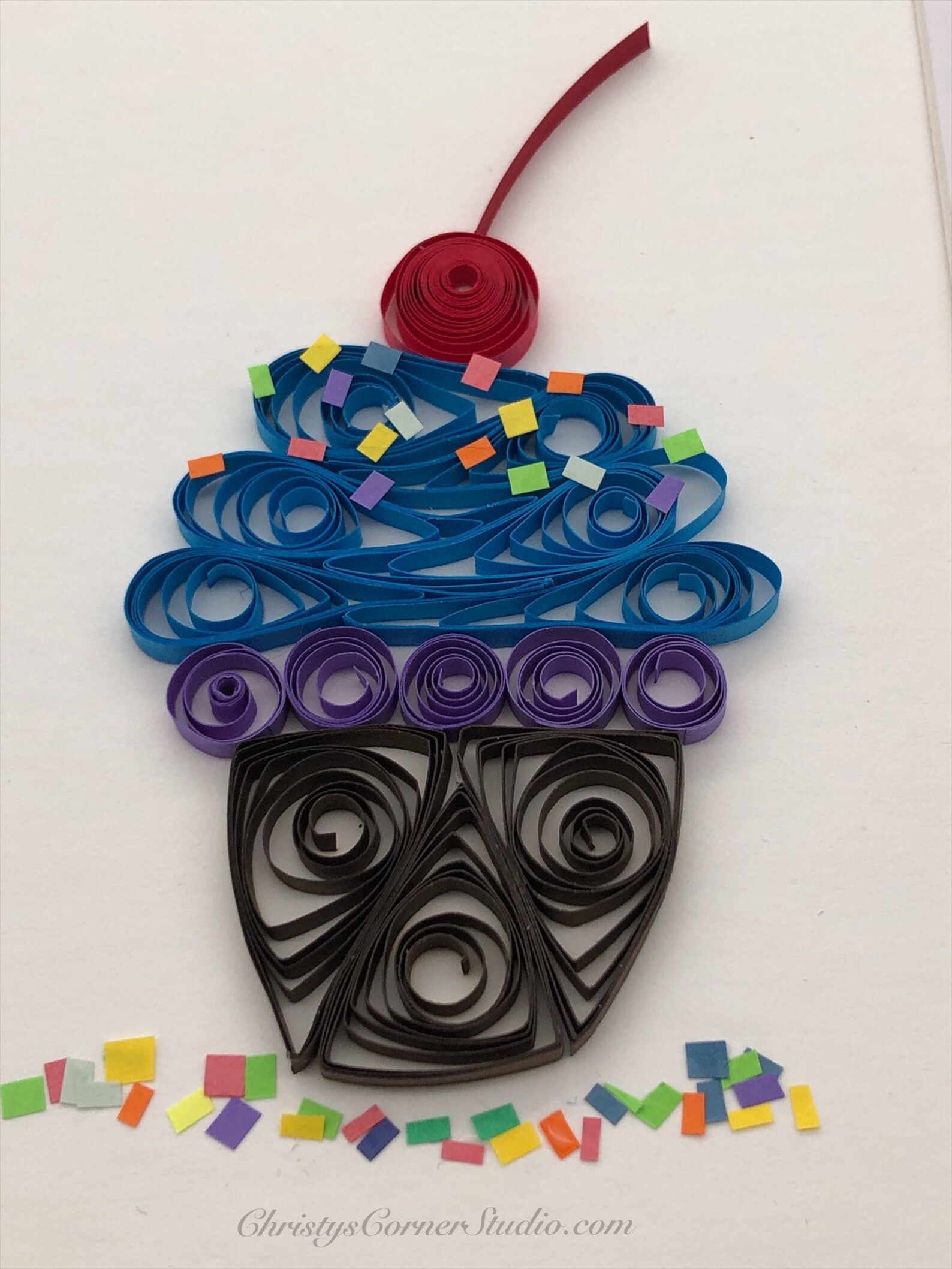 Quilled Cupcake Framed Artwork - Etsy