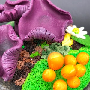 Miniature Rockscape, Polymer Clay Landscape on Rock, Standing on the ...