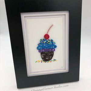 Quilled Cupcake Framed Artwork - Etsy