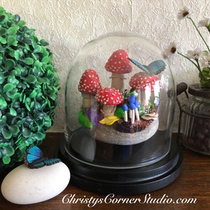 Miniature Rockscape, Polymer Clay Landscape on Rock, Standing on the ...