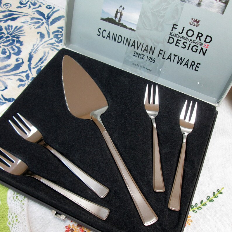 Norwegian Cake Serving Set, Fjord Design, "ramona" - Etsy