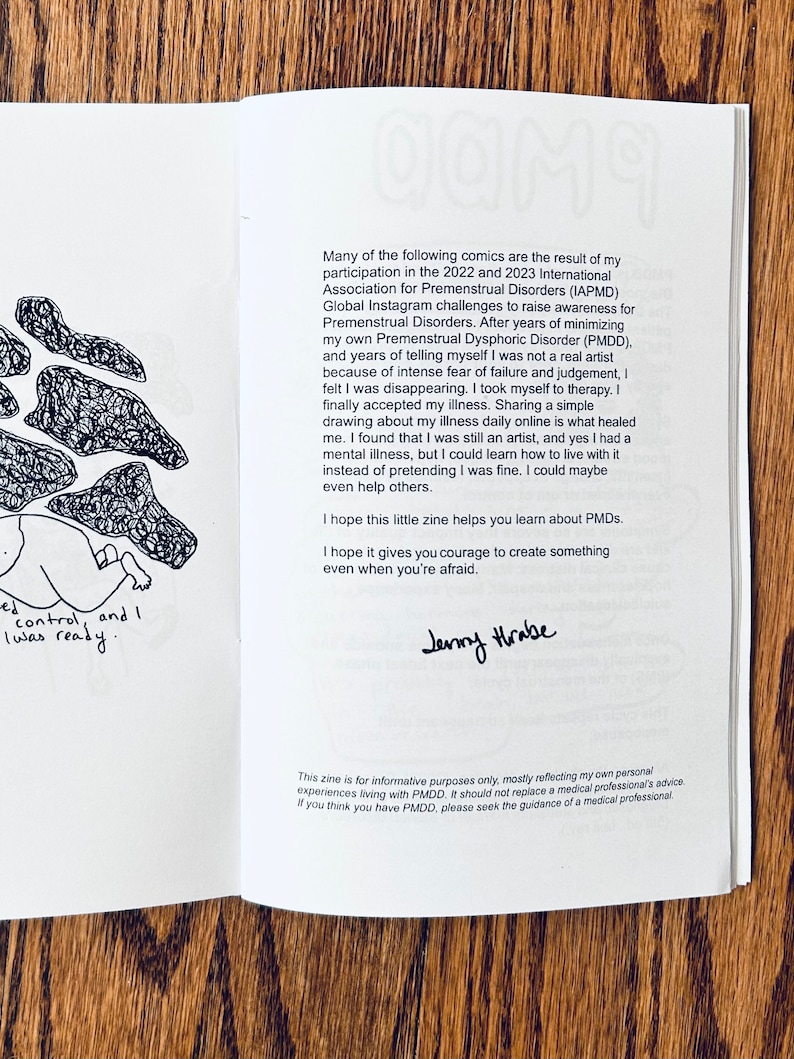 Premenstrual Dysphoric Disorder: an Informative Zine - Etsy