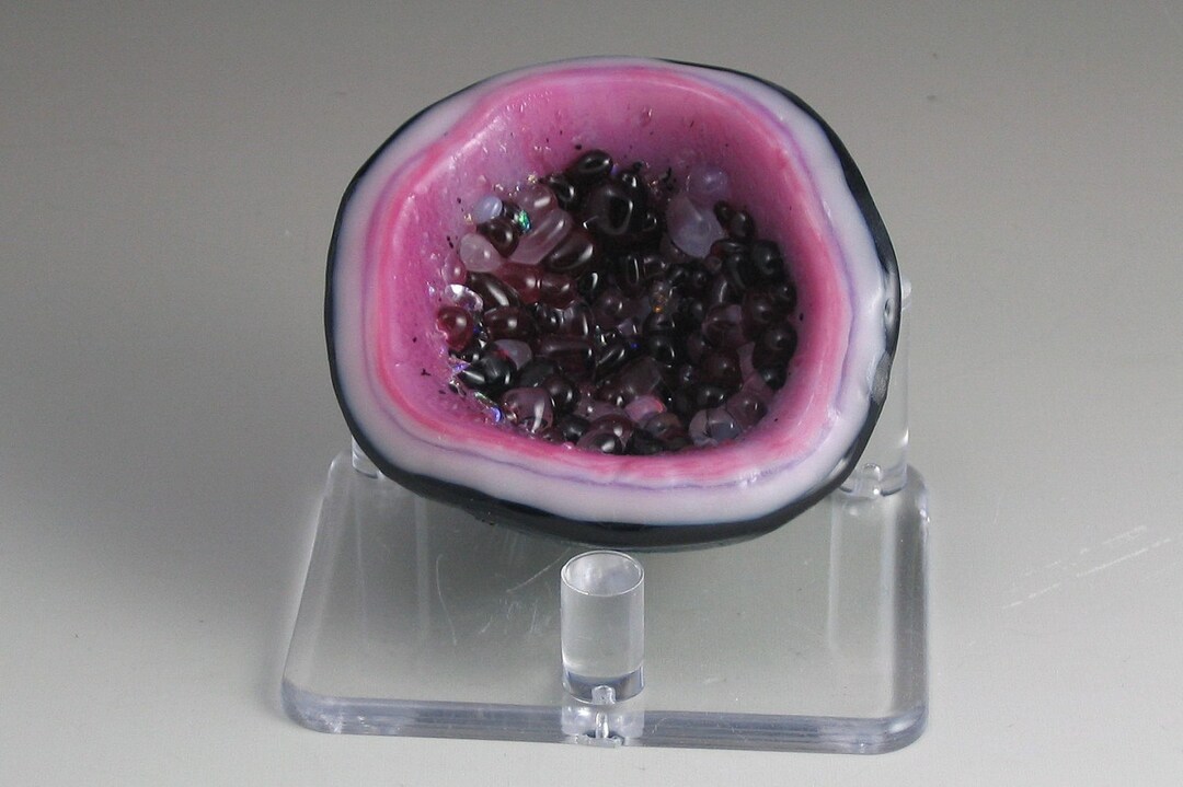 Fused Glass "ruby" Geode - Etsy