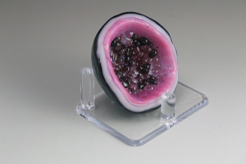 Fused Glass "ruby" Geode - Etsy