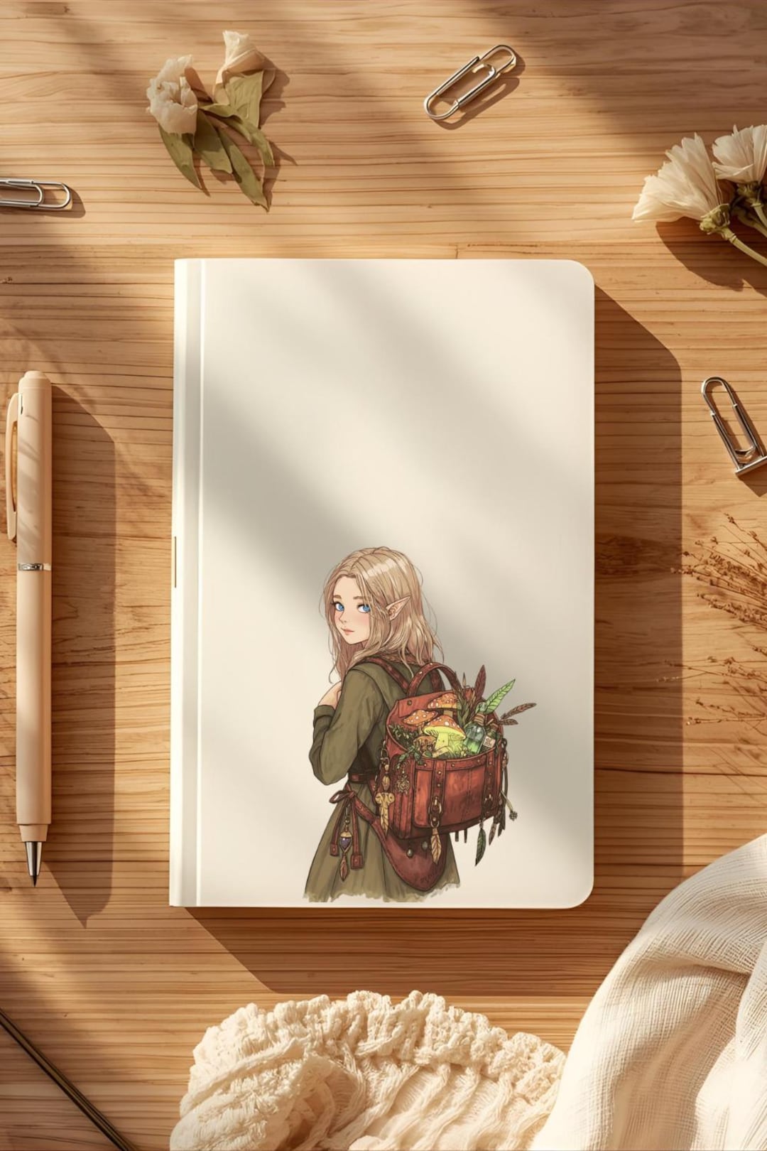 Fantasy Elf Girl PNG Clipart • Cottagecore Herbalist Art • Ai-generated ...