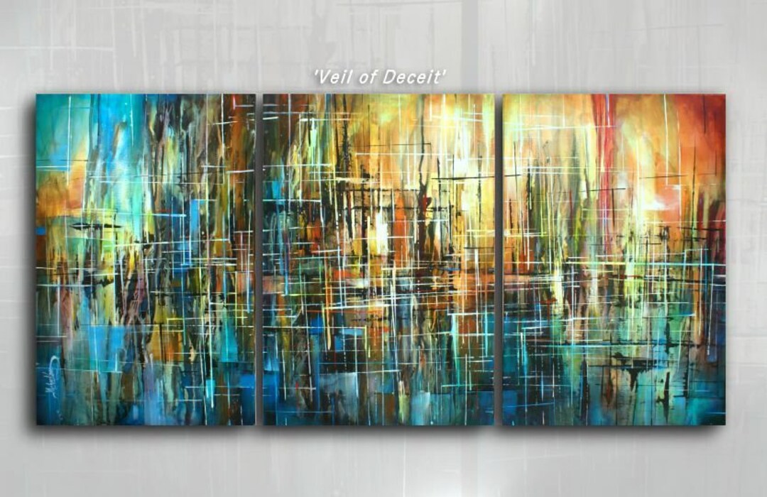 Painting Original Abstract Art Modern Contemporary Decorative ...