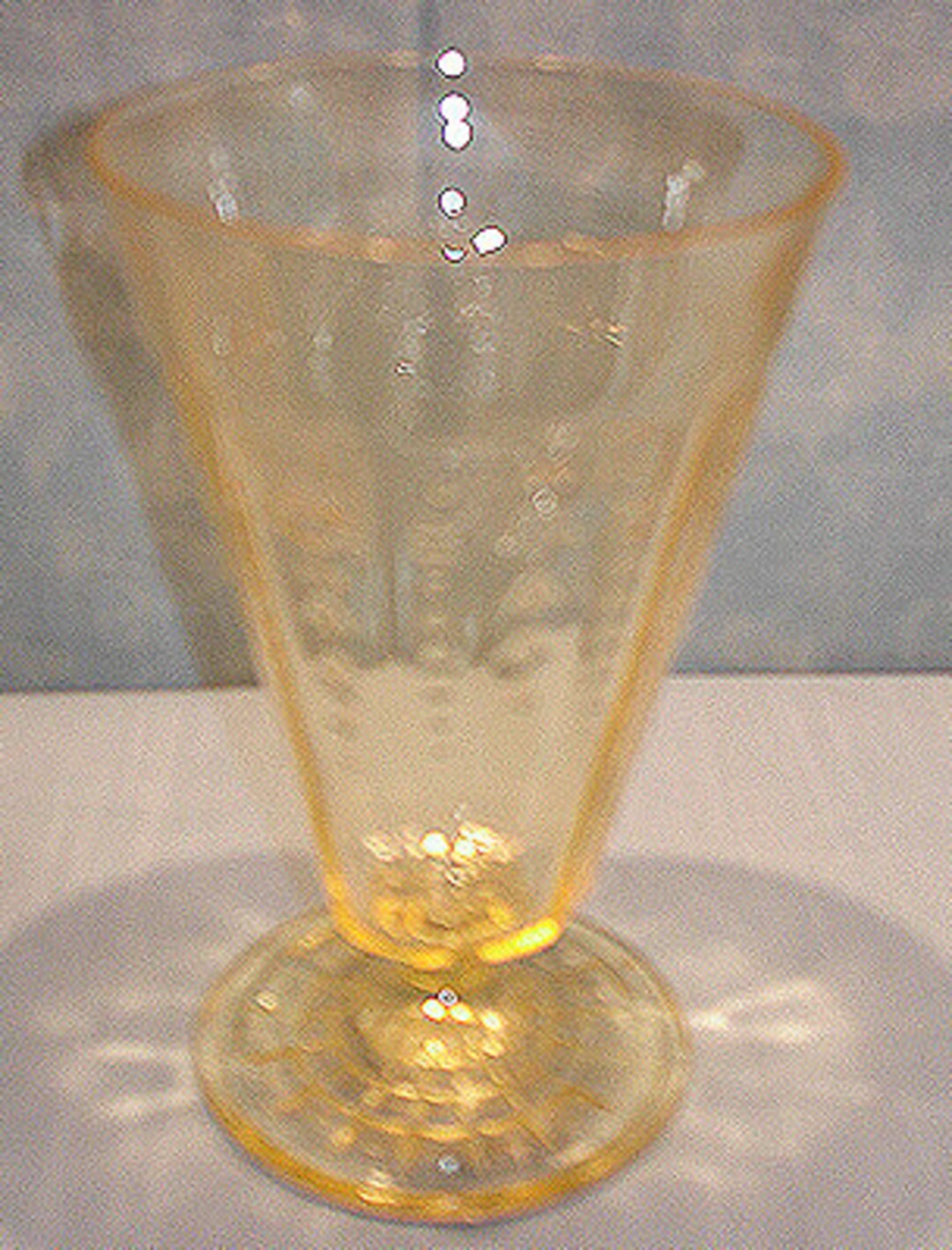 Princess Topaz Depression Glass Footed Tumbler, 5.5 Inches Tall - Etsy