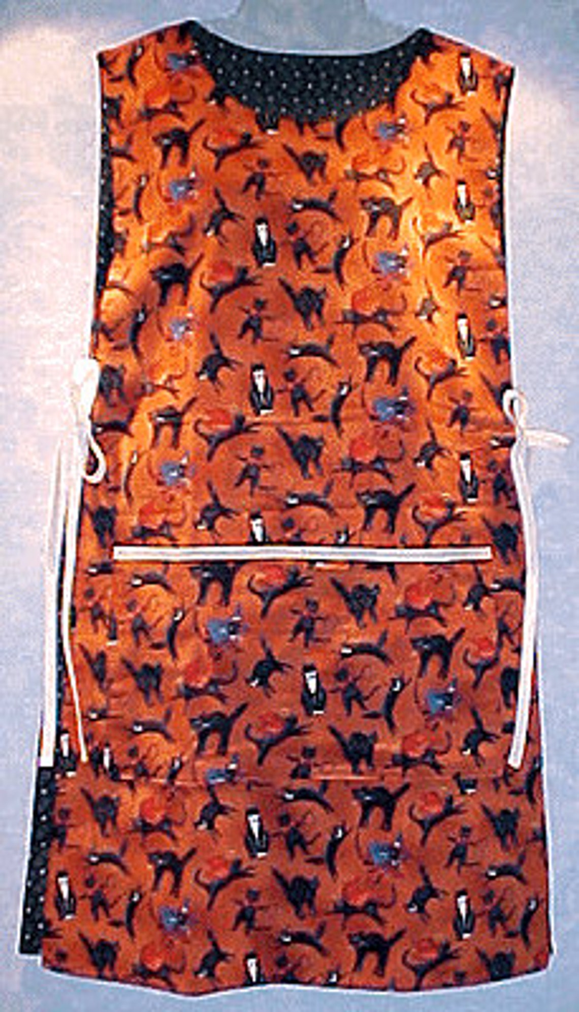 Black Cat Halloween Tunic Apron, Adult - Etsy