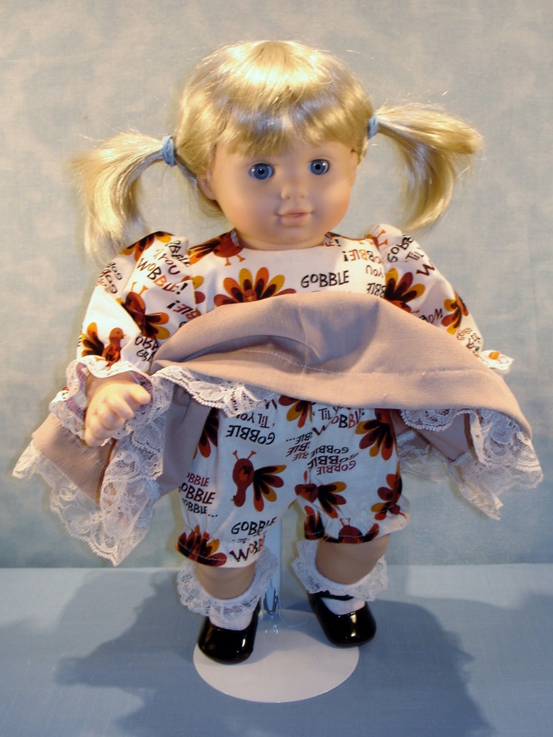 15 Inch Doll Clothes - Gobble Till You Wobble Thanksgiving Dress ...