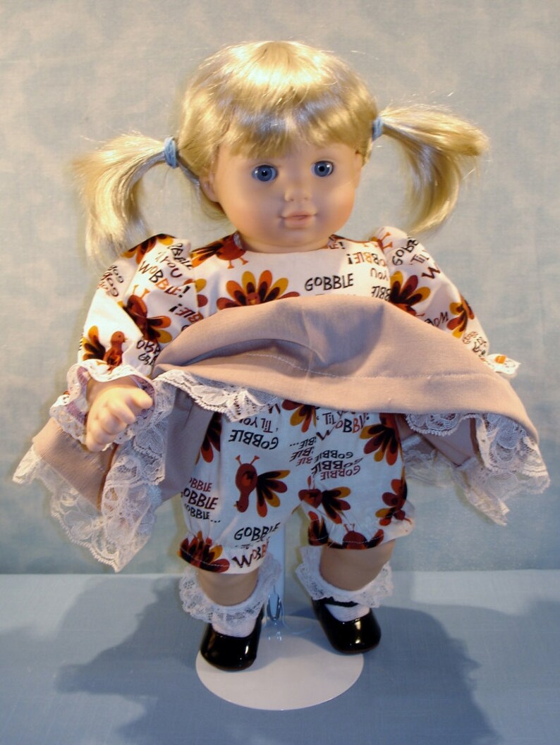 15 Inch Doll Clothes - Gobble Till You Wobble Thanksgiving Dress ...