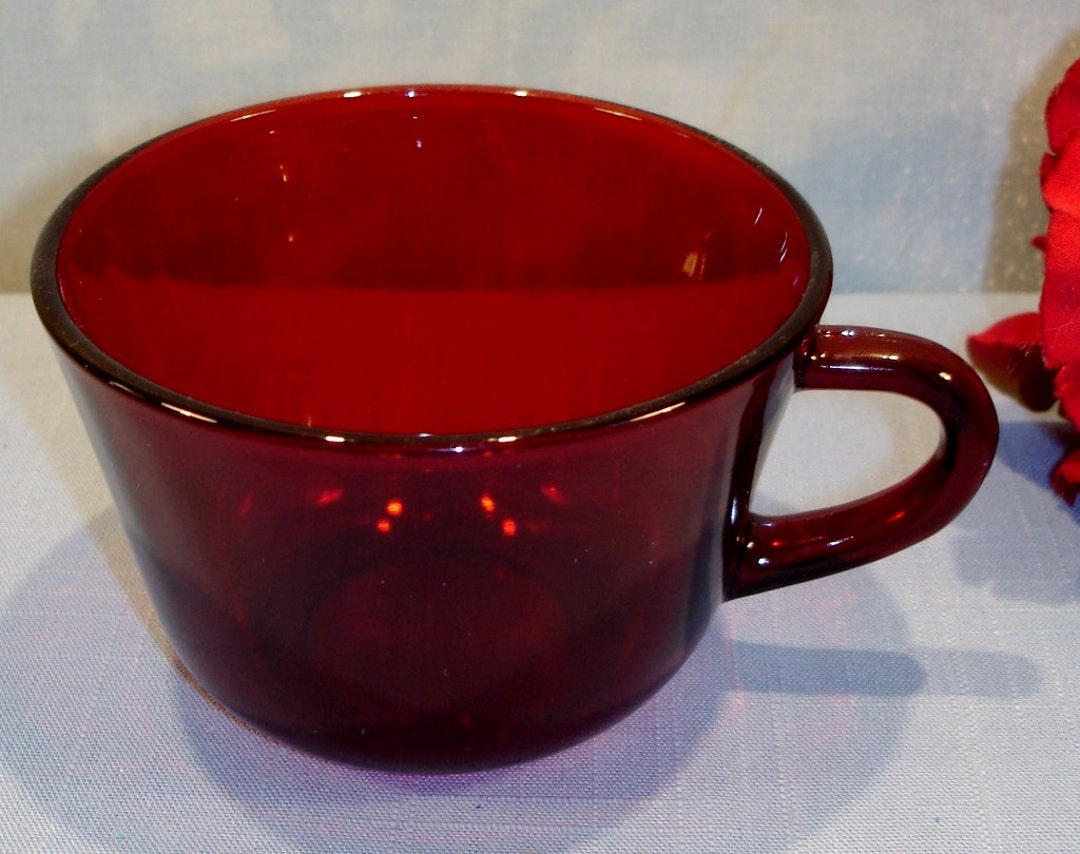 Royal Ruby by Anchor Hocking Cup - Etsy