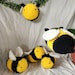 Jumbo Crochet Honey Bee Plushie; Large Stuffed Bumblebee Amigurumi - Etsy