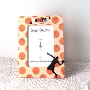 Hoops Decoupaged Embellished 4x6 Inch Vertical Basketball Picture Frame ...