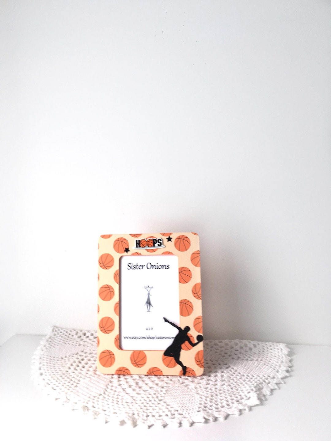 Hoops Decoupaged Embellished 4x6 Inch Vertical Basketball Picture Frame ...