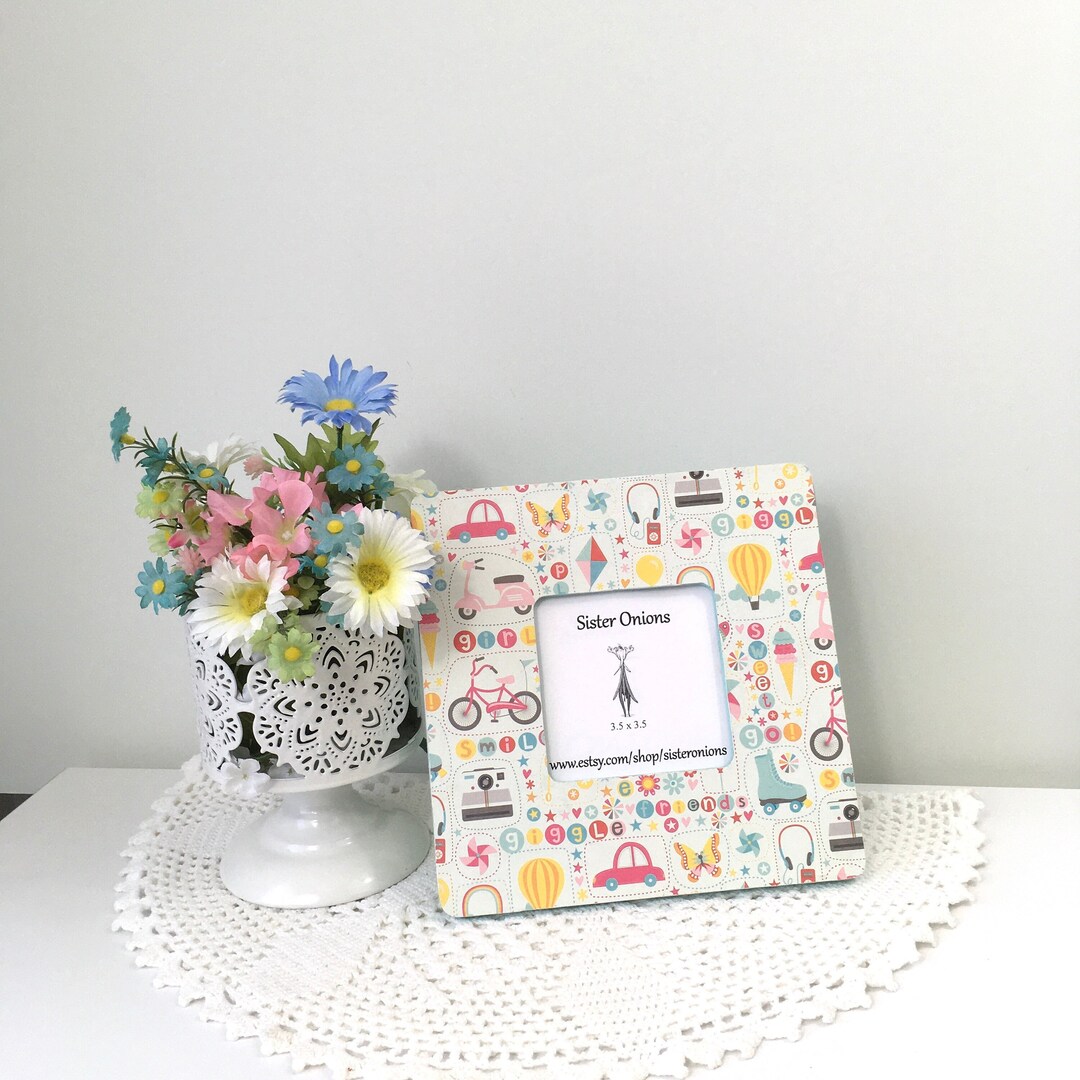 A Giggle of Girls Decoupaged 8x8 Picture Frame Girl's Room Decor Gift ...