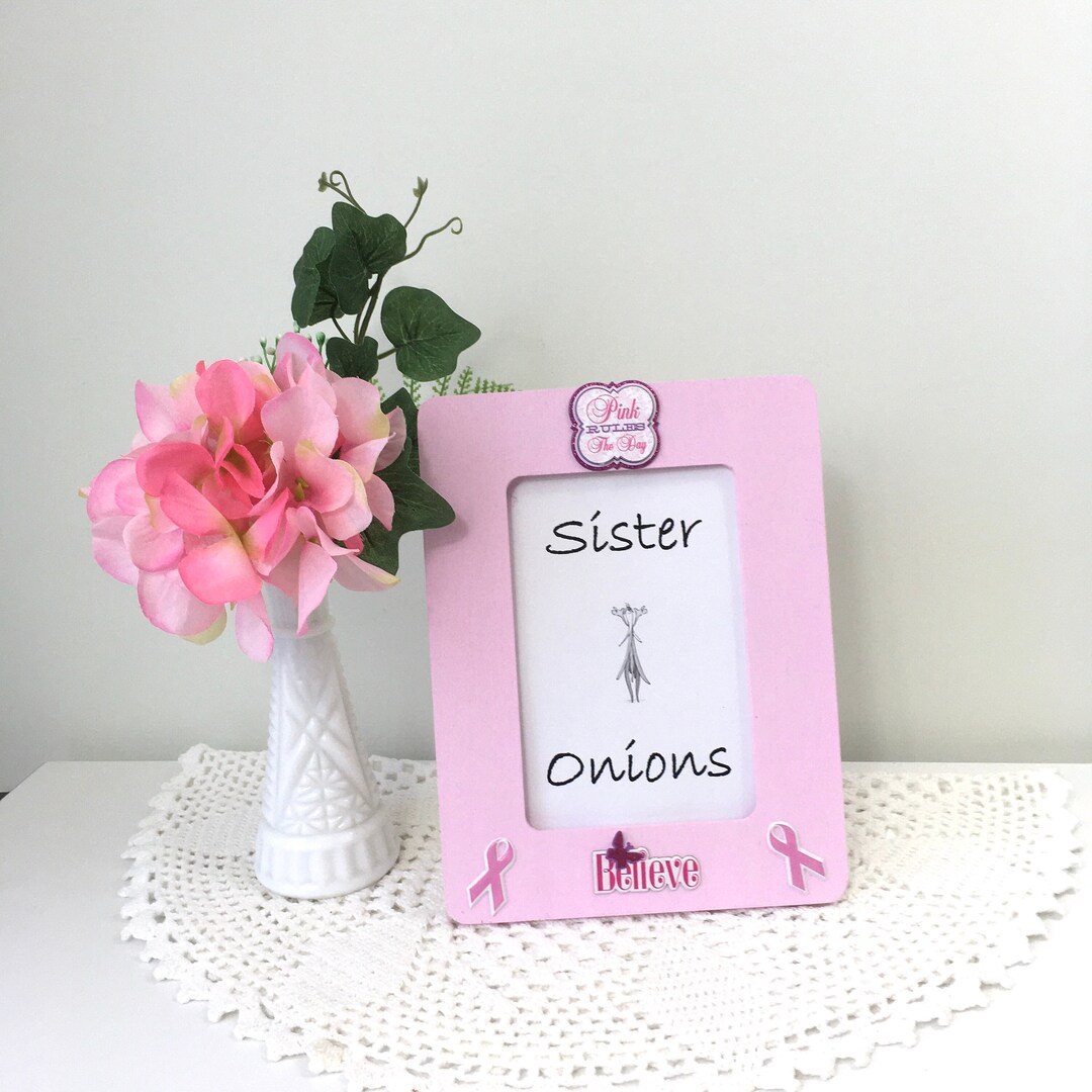 Pink Rules the Day 4x6 Vertical Embellished Breast Cancer Picture Frame ...