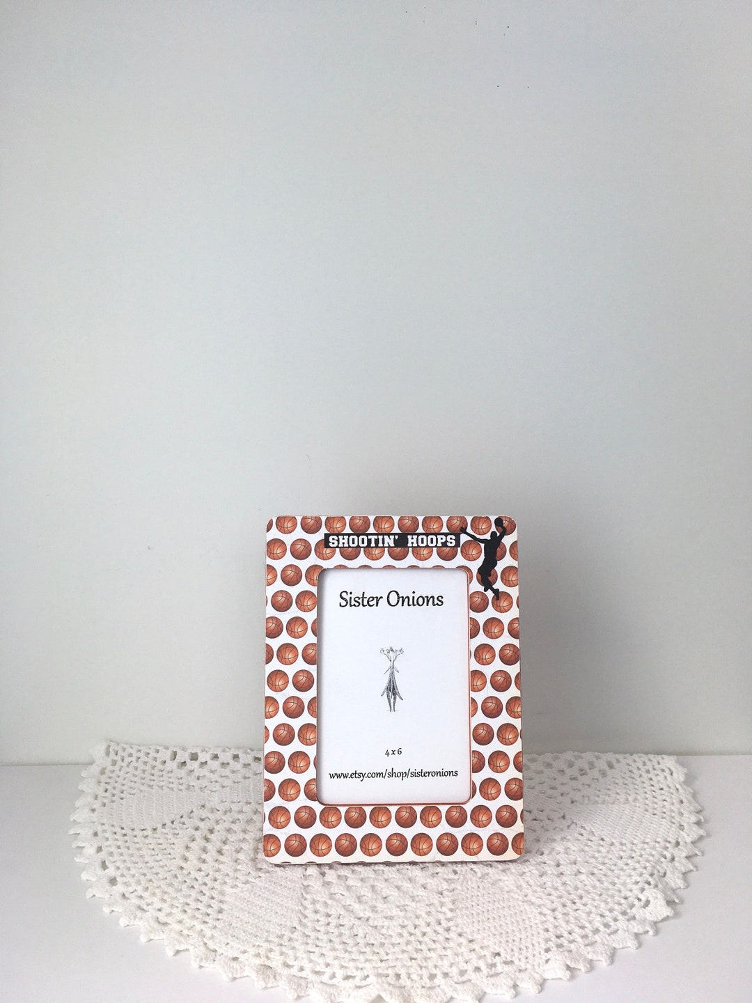 Shooting Hoops Decoupaged Embellished 4x6 Vertical Basketball Picture ...