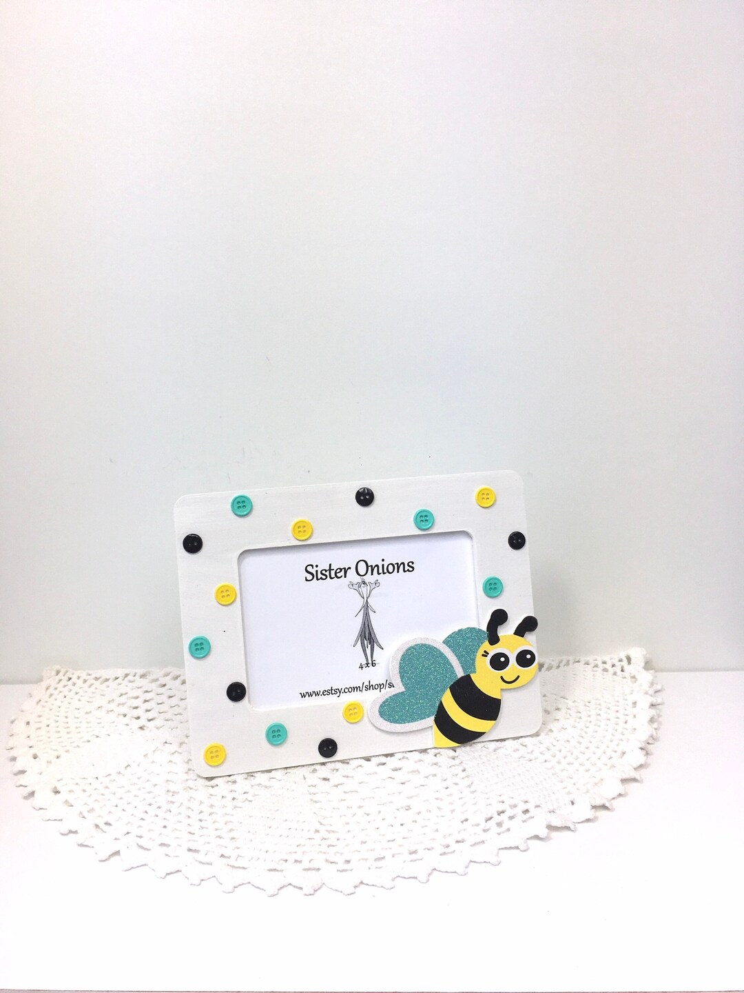 Bellamy Bee Baby Button Picture Frame New Mom Gift - Etsy