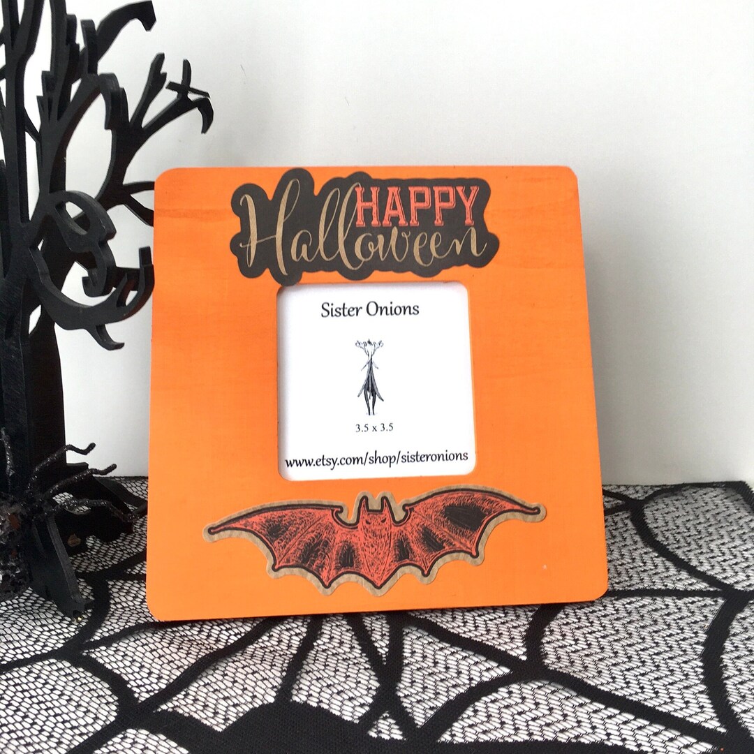 Batastic Embellished 8x8 Inch Halloween Picture Frame Trick or Treat ...