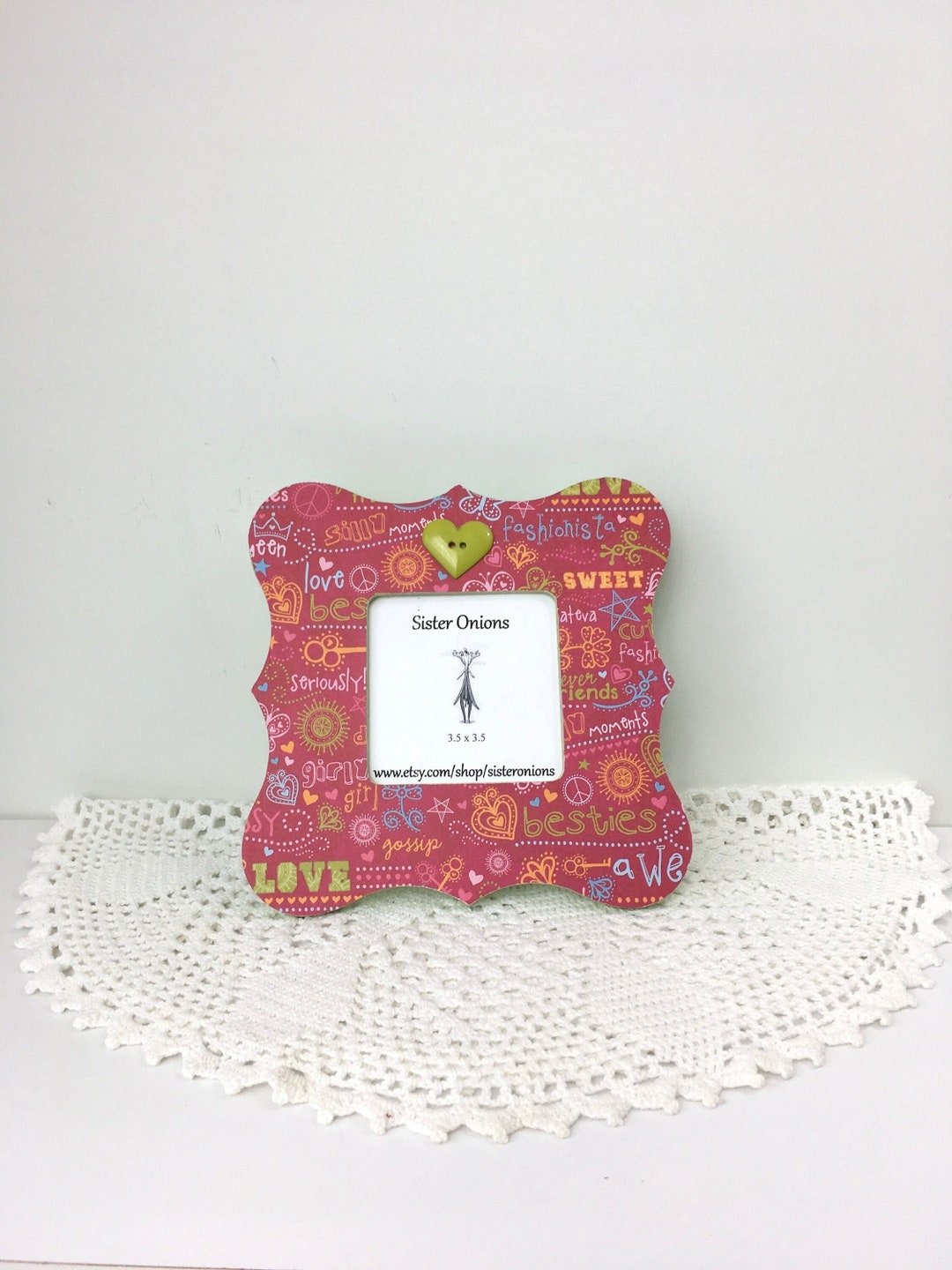 Graffiti Girl Decoupaged Embellished 8x8 Curvy Picture Frame Graffiti ...
