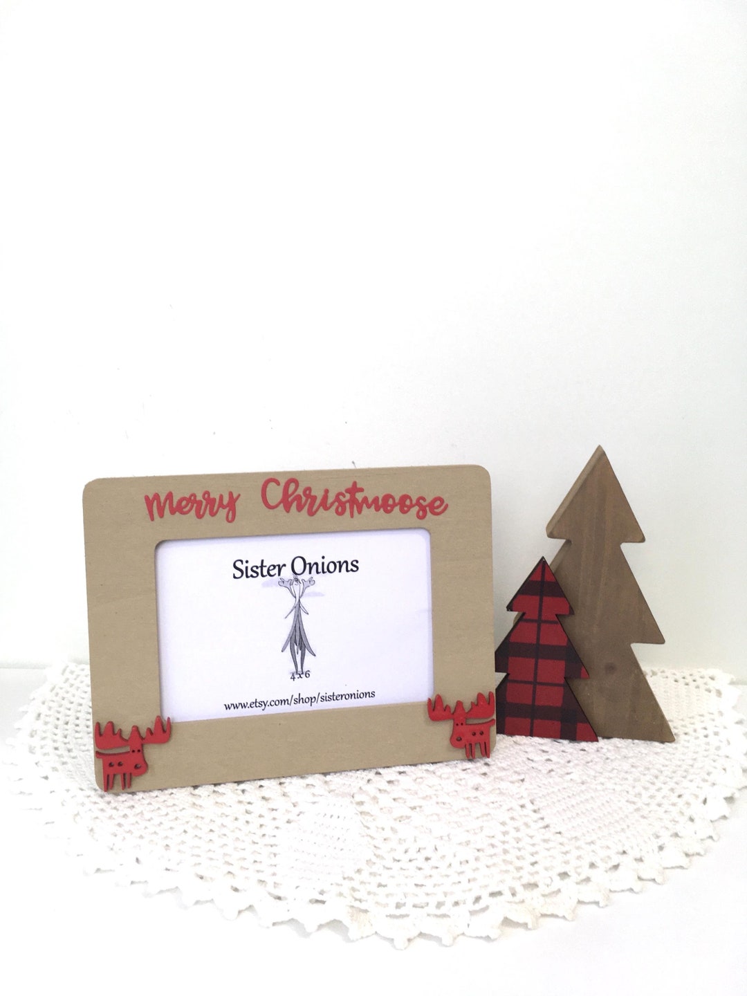 Merry Christmoose Embellished 4x6 Inch Christmas Picture Frame Moose ...