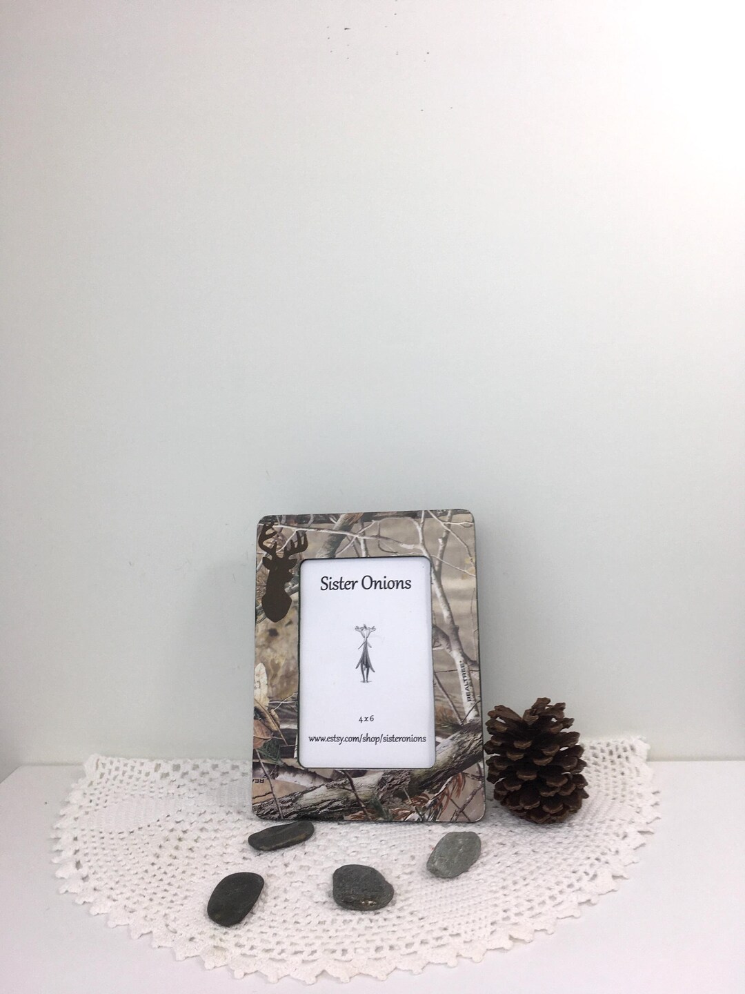 What a Beauty Decoupaged Embellished 4x6 Vertical Deer Hunting Camo ...