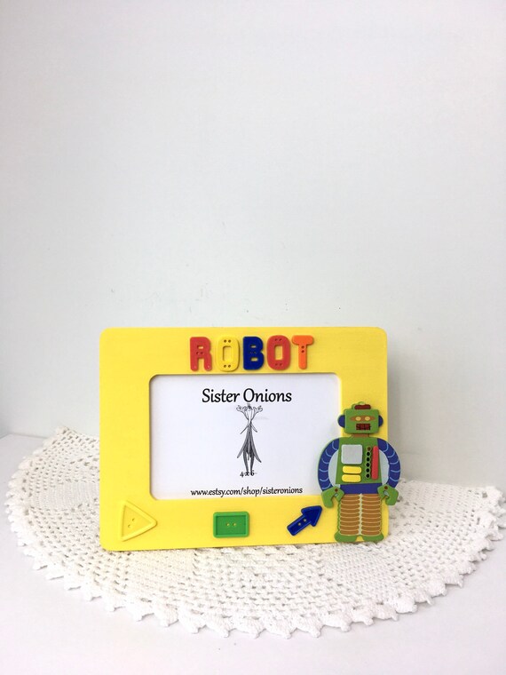 Scrappy the Robot Embellished 4 X 6 Robot Picture Frame Kids - Etsy