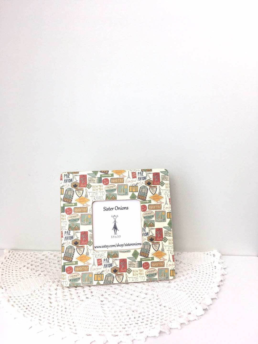 Road Trip Decoupaged 8 X 8 Travel Picture Frame Family Vacation Family ...