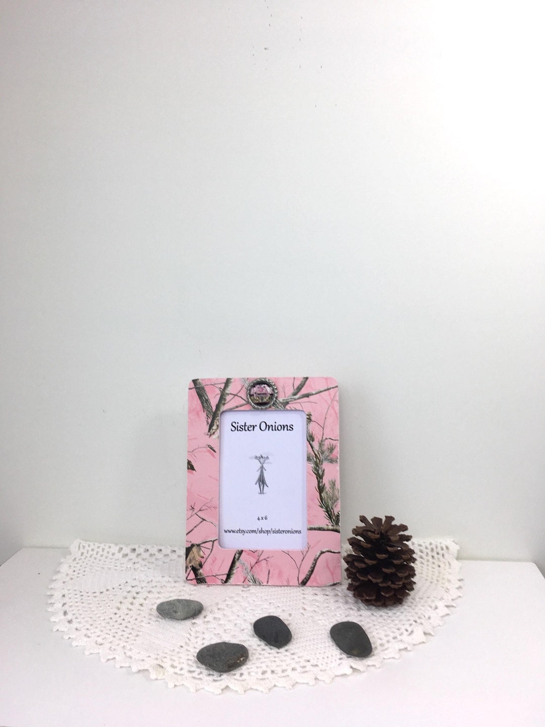 Pretty in Pink Dangerous in Camo Decoupaged Embellished 4x6 Pink Camo ...