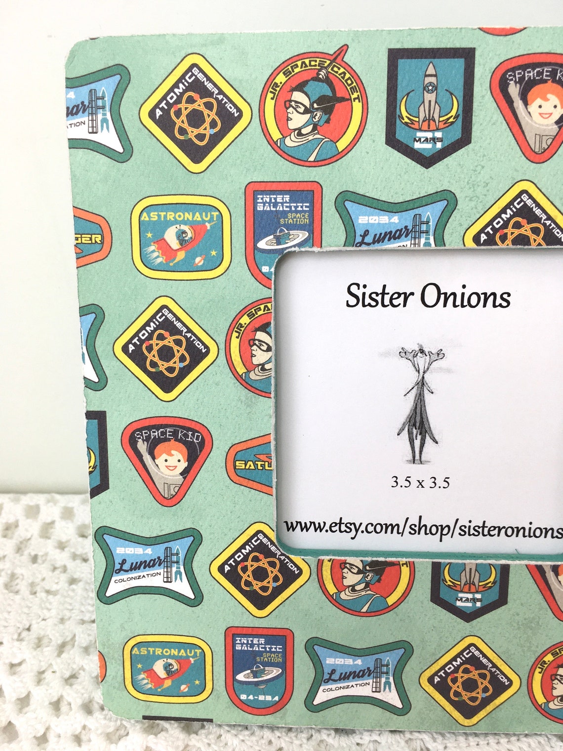 Space Academy Decoupaged 8x8 Picture Frame Outer Space Themed Nursery ...
