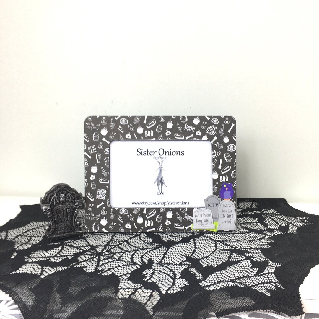 Goofy Graveyard 4x6 Horizontal Decoupaged Embellished Halloween Picture ...