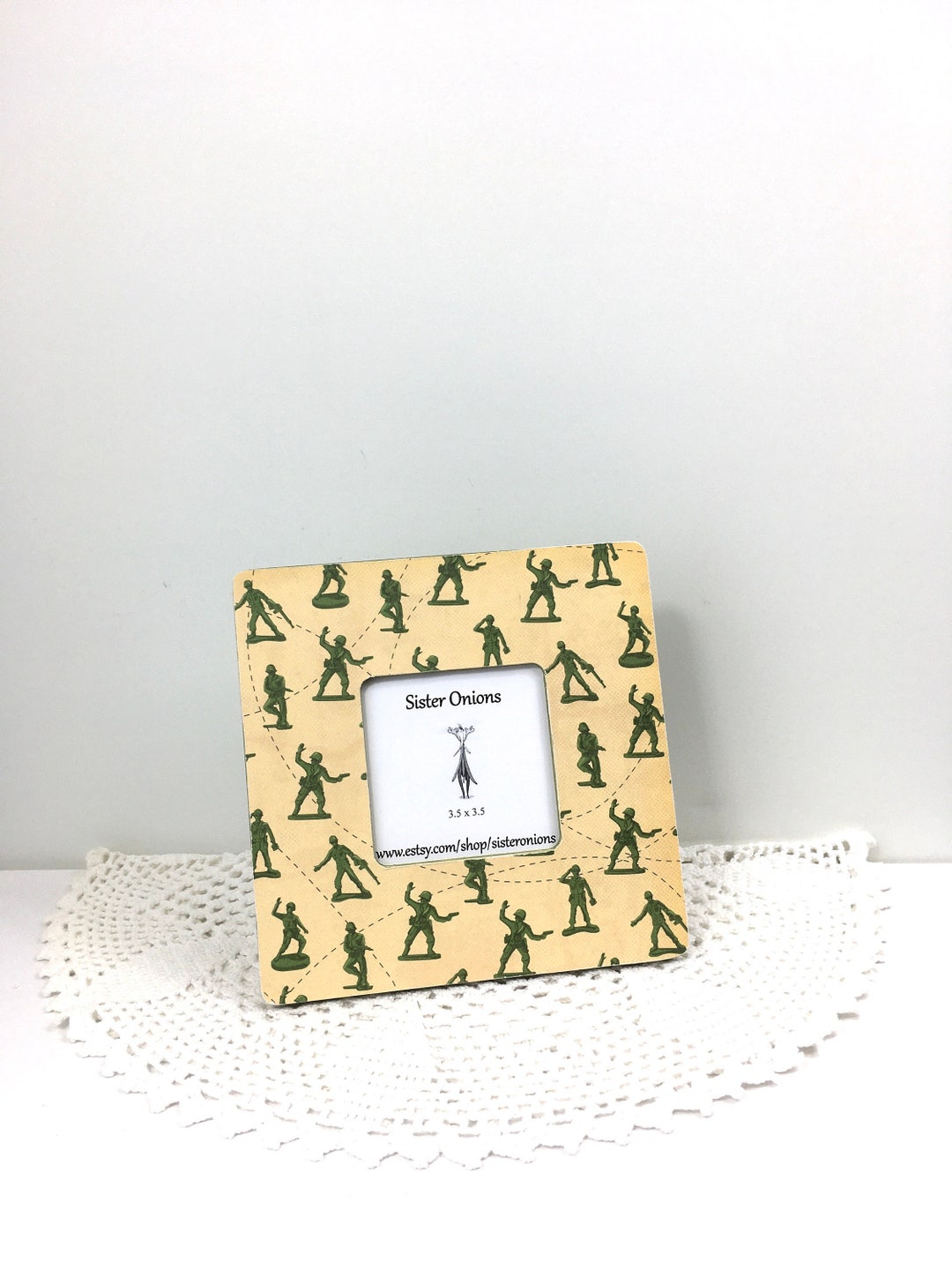 Army Men Decoupaged Picture Frame Child’s Room Decor 8 X 8 Inch Square ...