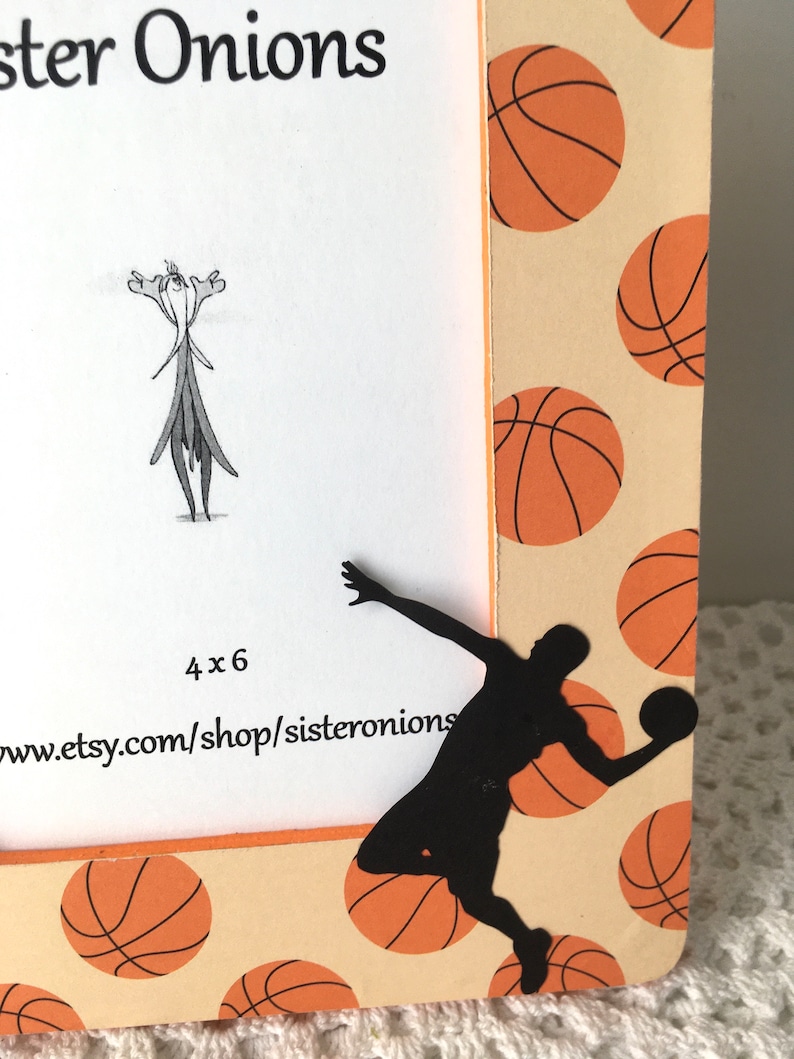 Hoops Decoupaged Embellished 4x6 Inch Vertical Basketball Picture Frame ...
