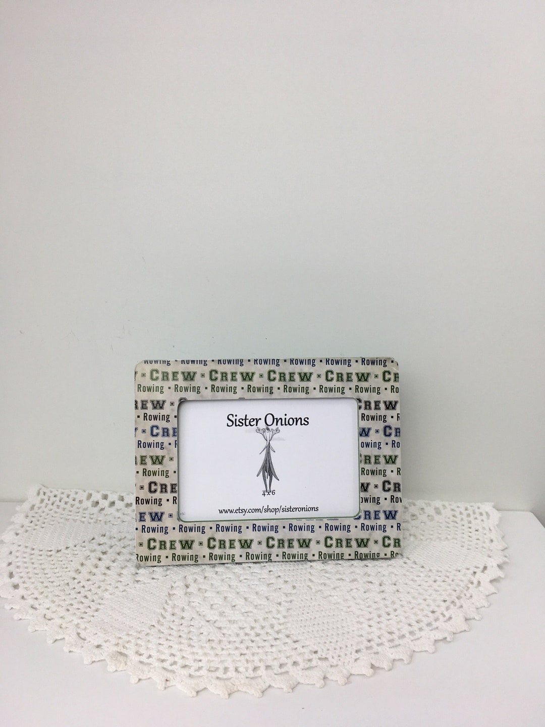 Teamwork Decoupaged Embellished 4x6 Horizontal Crew Picture Frame ...