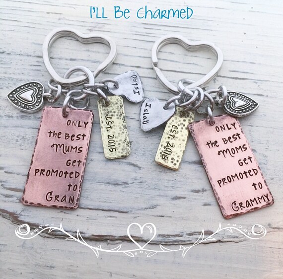 Grandma Key Chain Birth Anouncement Only the Best Moms Get - Etsy