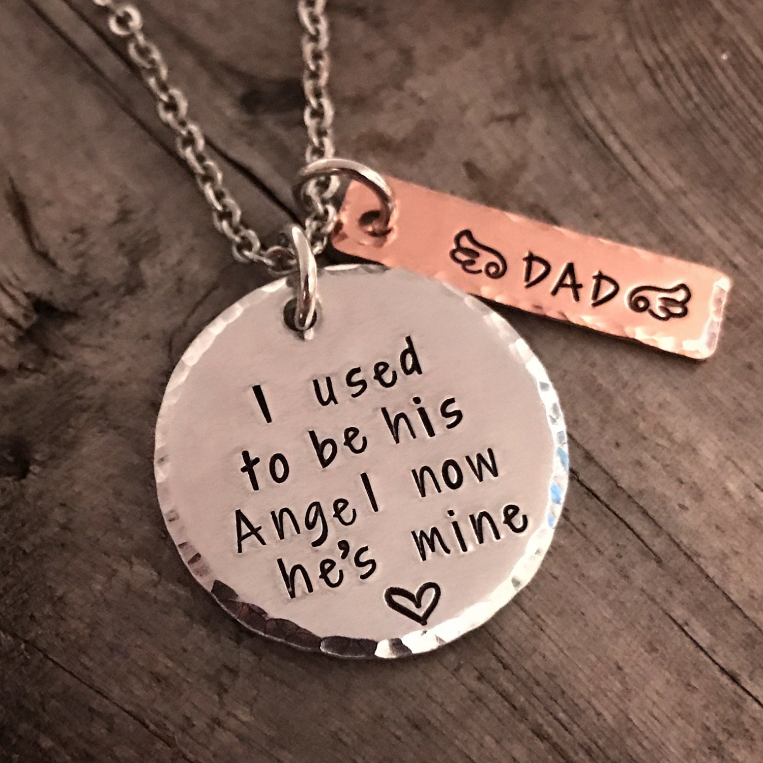 I was his angel now he's mine necklace store