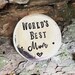World’s Best Mom - Hand Stamped Pewter - Pocket Token - Mother’s Day ...