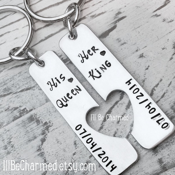 Stamped Key Chain - Etsy