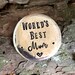 World’s Best Mom - Hand Stamped Pewter - Pocket Token - Mother’s Day ...