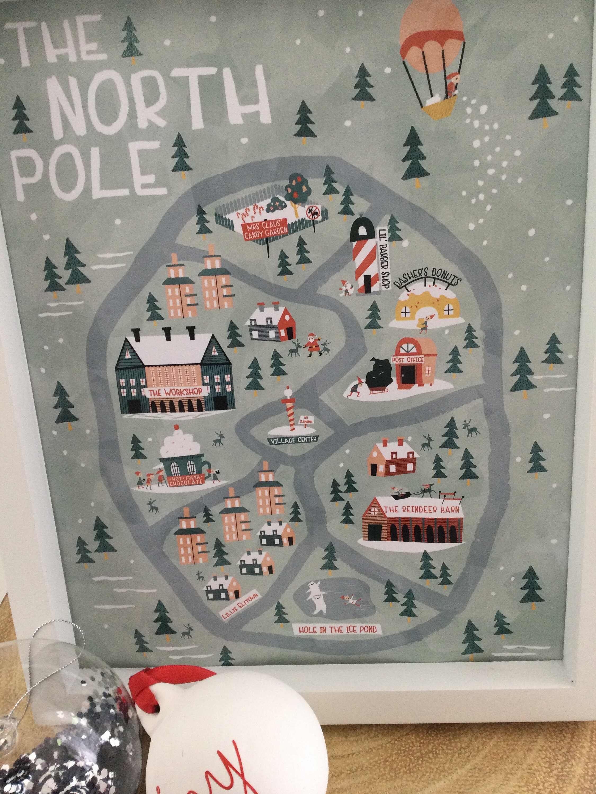 North Pole Santa Village Lapland Map Christmas Home Décor - Etsy