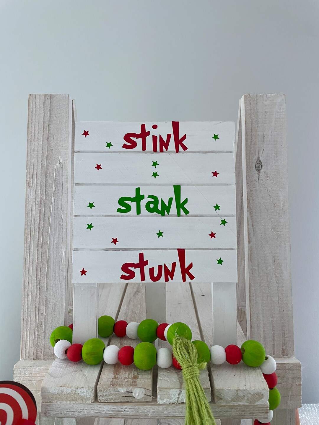 Stink Stank Stunk Sign, Grinch Inspired Sign, Christmas Green Monster ...