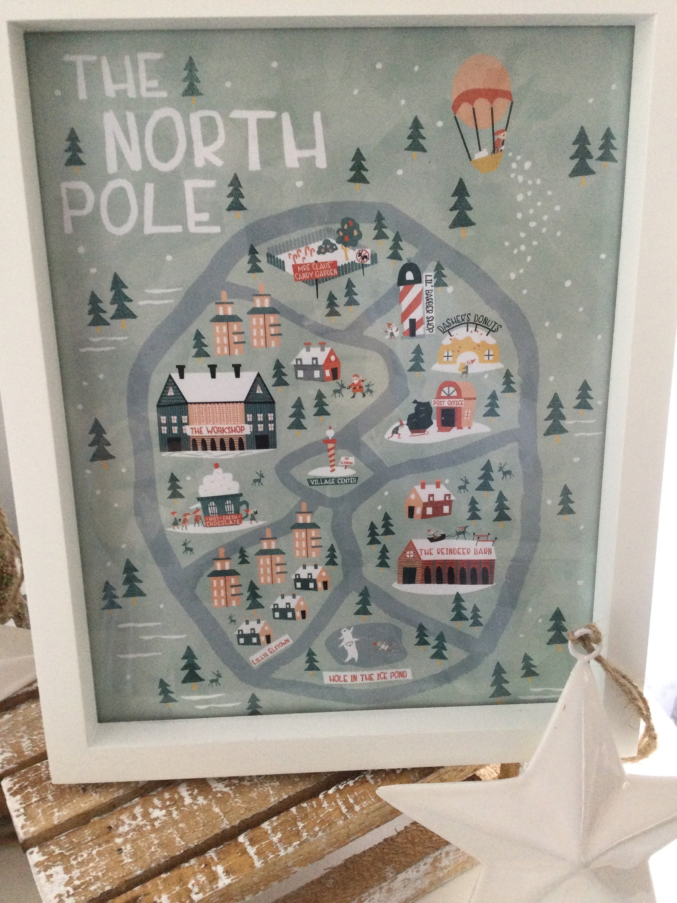 North Pole Santa Village Lapland Map Christmas Home Décor - Etsy