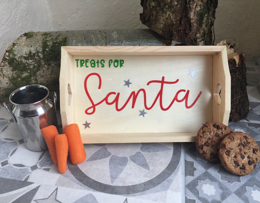 Christmas Eve Tray, Decorative Tray, Santa Food Tray, Santa Plate ...