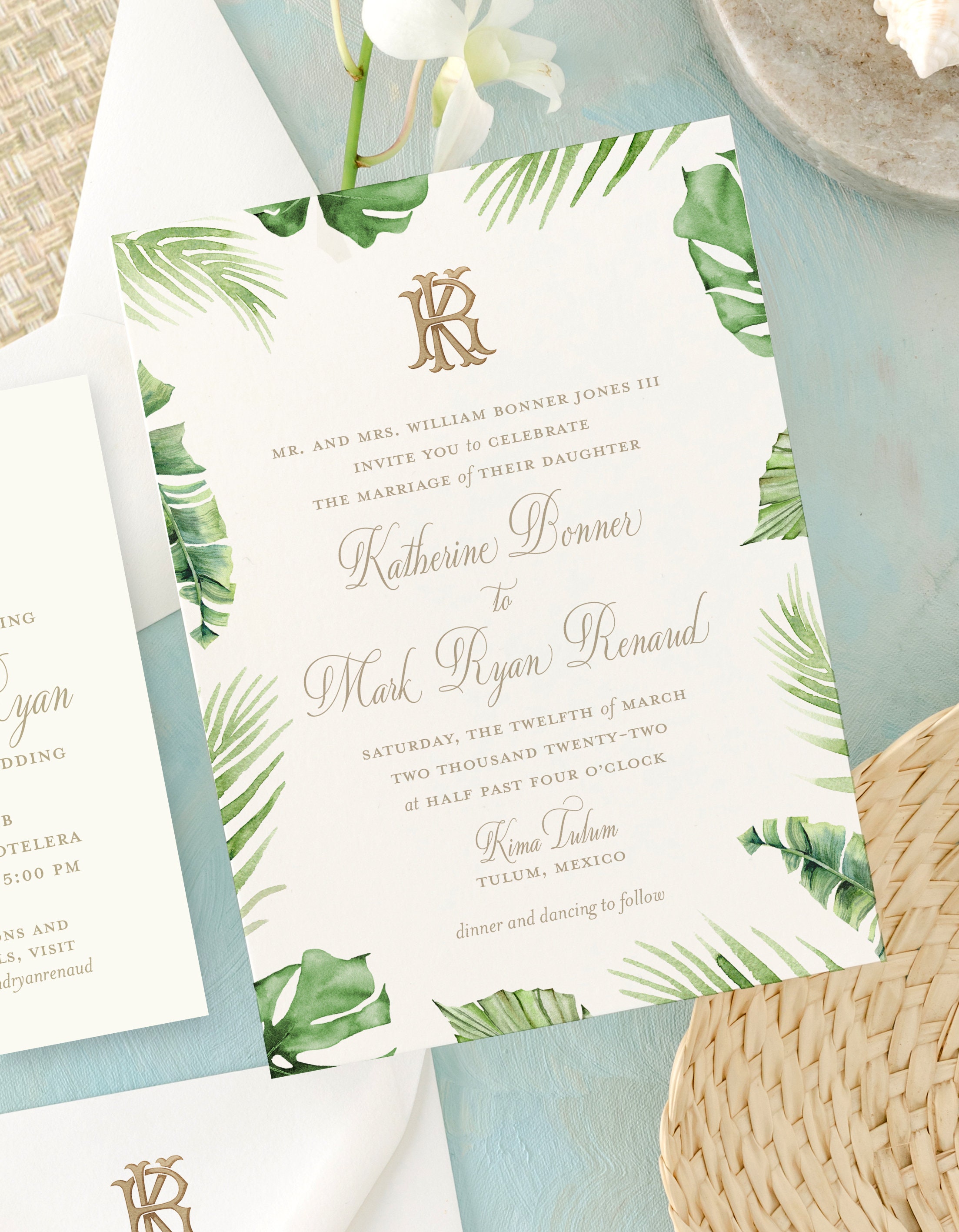 Watercolor Couple's Monogram | Couple's Wedding Monogram With Two ...